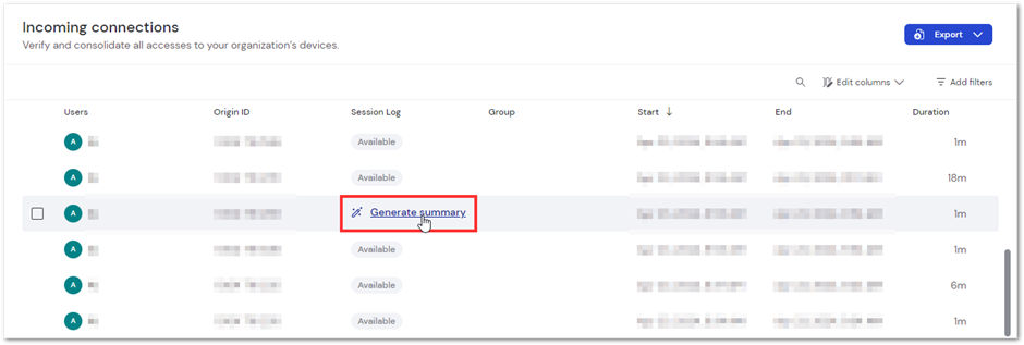 Generate session summaries with Session Insights Generate session summaries with Session Insights